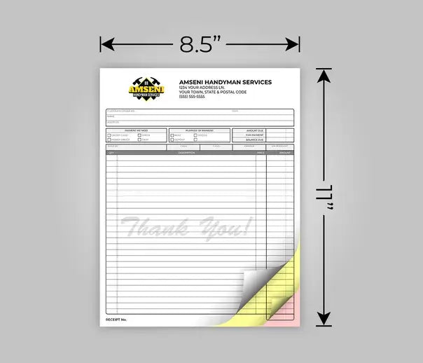 NCR Forms 2-part with Variable Numbering – Creativefy